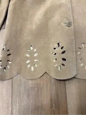 Lord & Taylor | Jackets & Coats | Vtg Lord Taylor Suede Eyelet ...